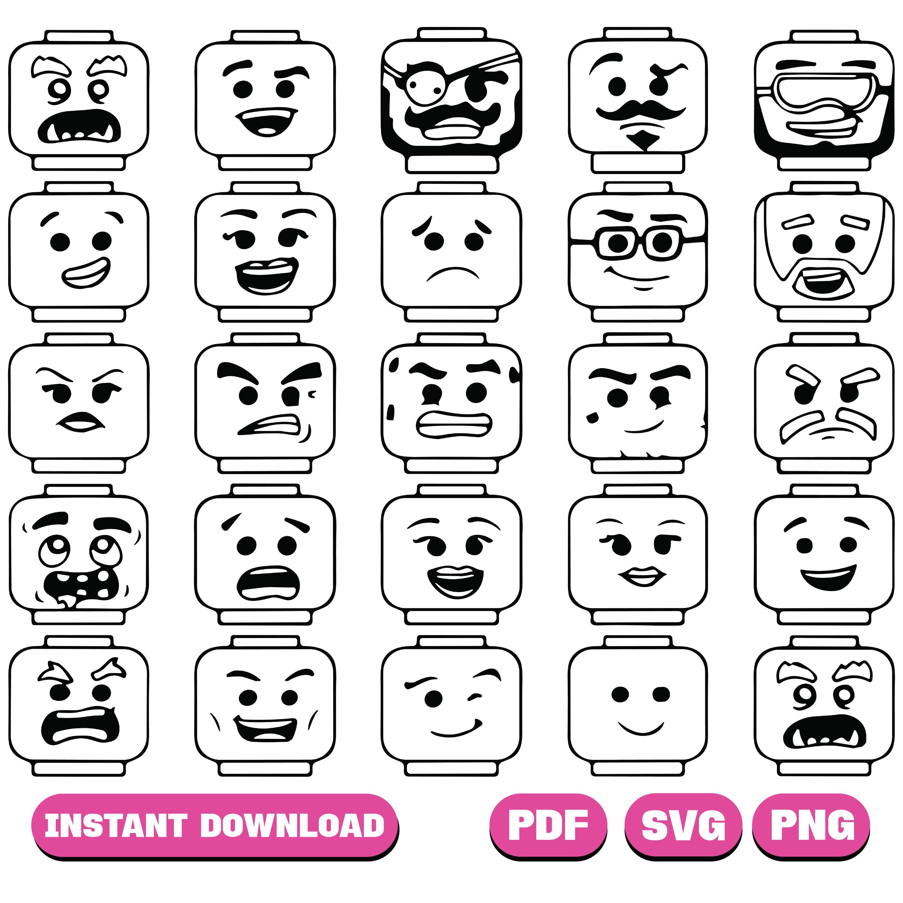SVG Brick Faces Pack, Children's Toys Svg Png, Brick Svg Png, Building ...