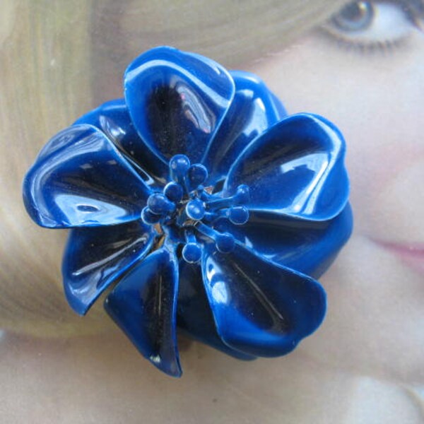 Enameled Flower Brooches - Etsy
