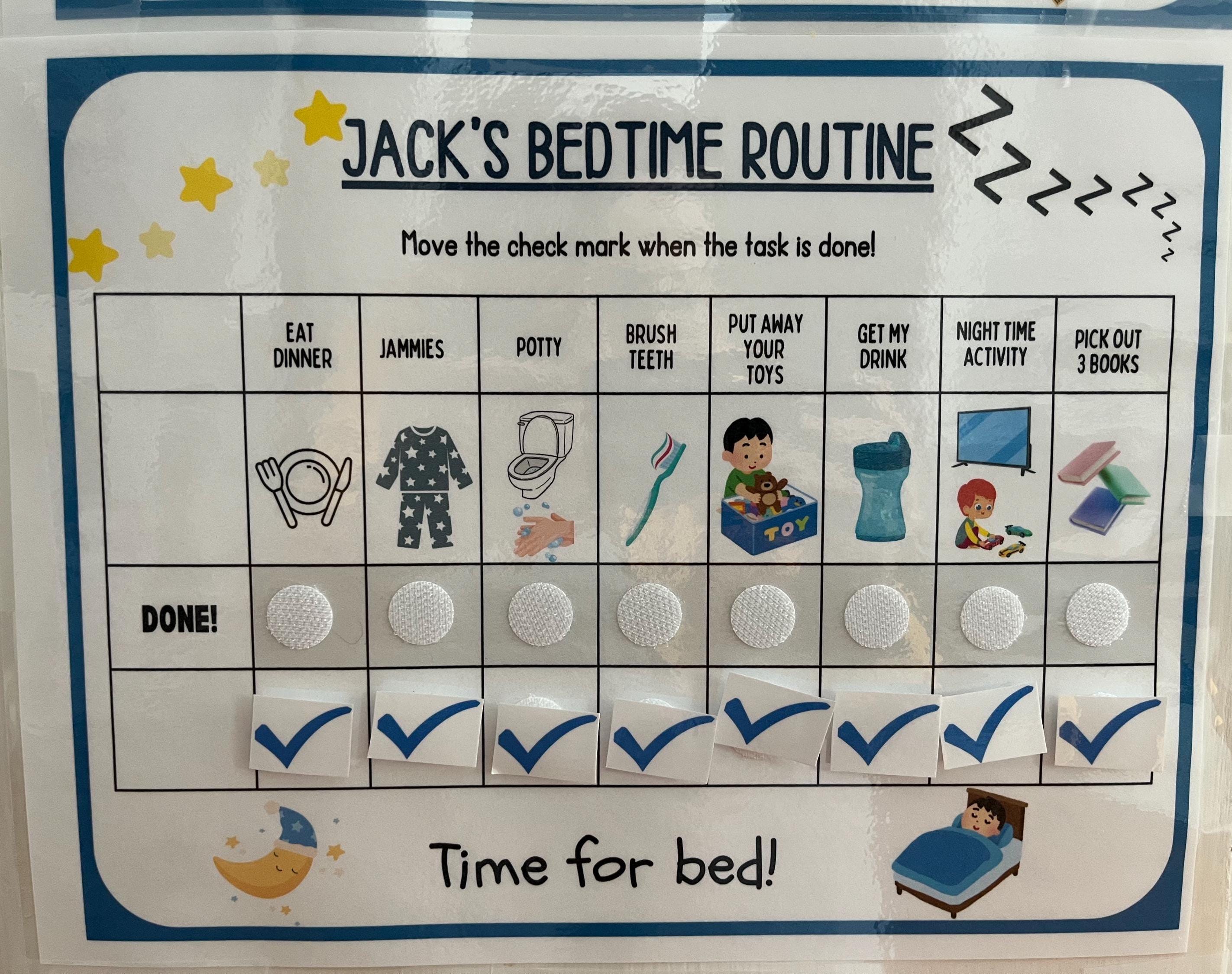 Toddler Bedtime Routine Chart: Visual Positive Parenting Tool ...