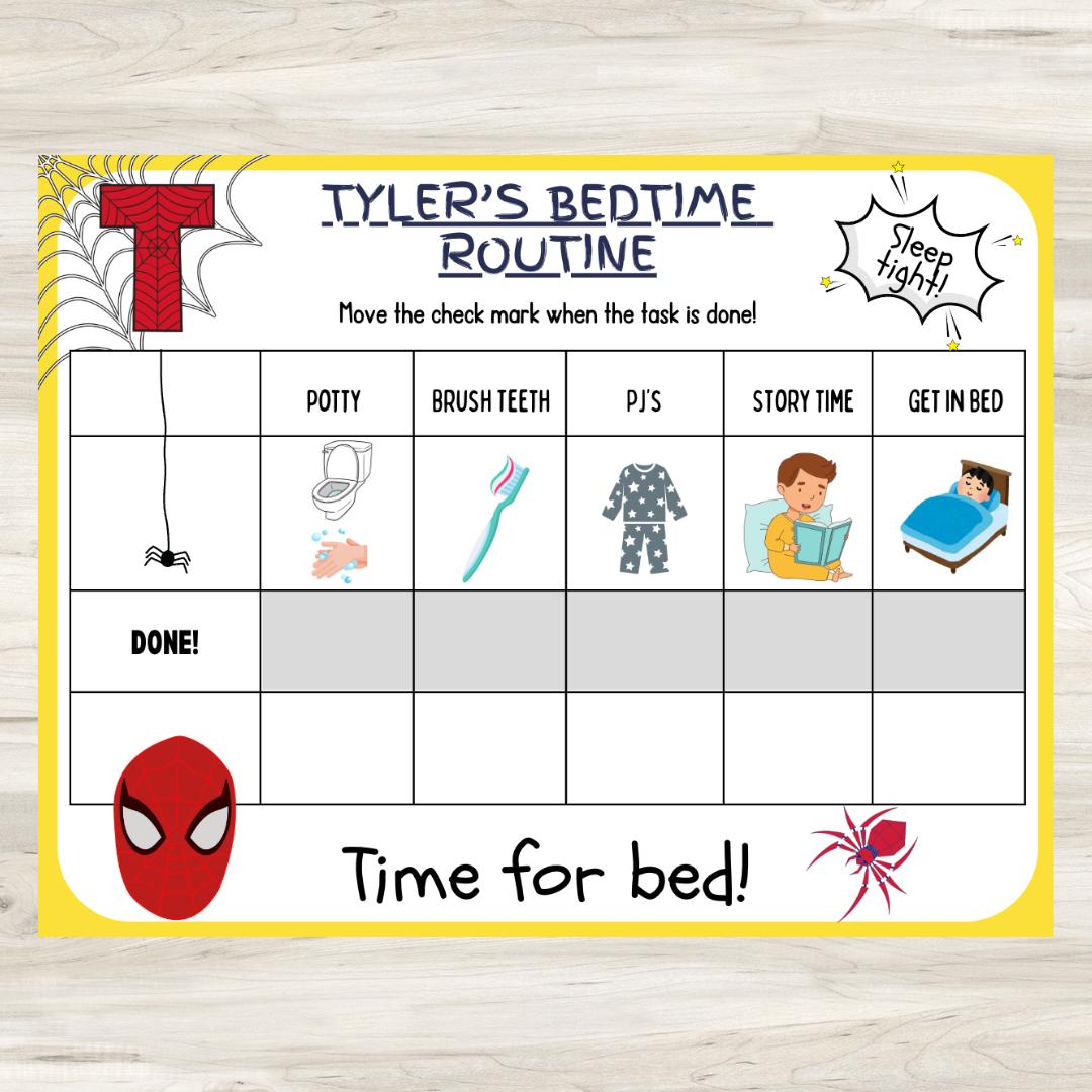 Toddler Bedtime Routine Chart: Visual Positive Parenting Tool ...