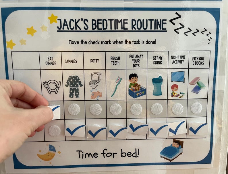 Toddler Bedtime Routine Chart: Visual Positive Parenting Tool ...