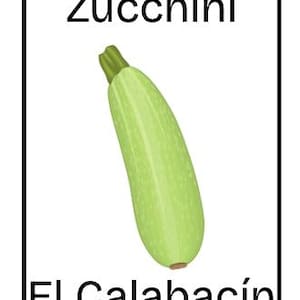 Bilingual Food Vocabulary Cards: English & Spanish Learning (printable ...