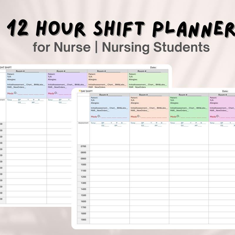 Night Shift Planner - Etsy
