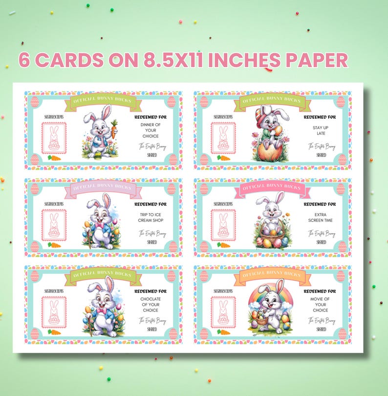 Editable Easter Bunny Bucks Template, Easter Play Money, Easter Hunt ...