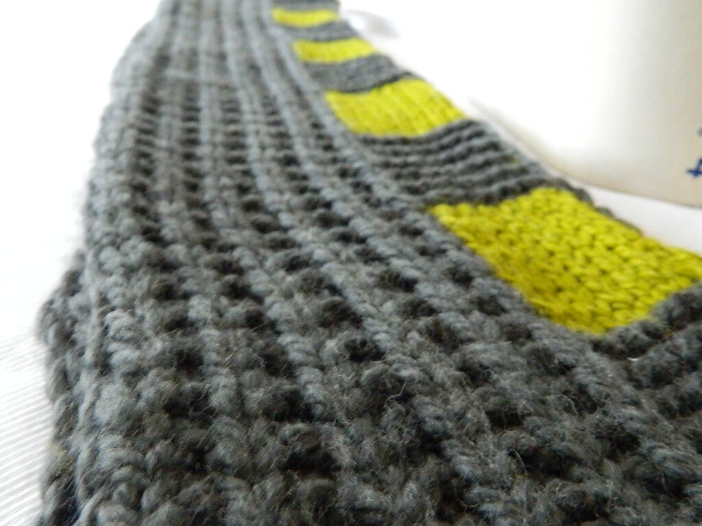 KNITTING PATTERN Scarf and Cowl Set Colorblock Scarf Knitting Pattern ...