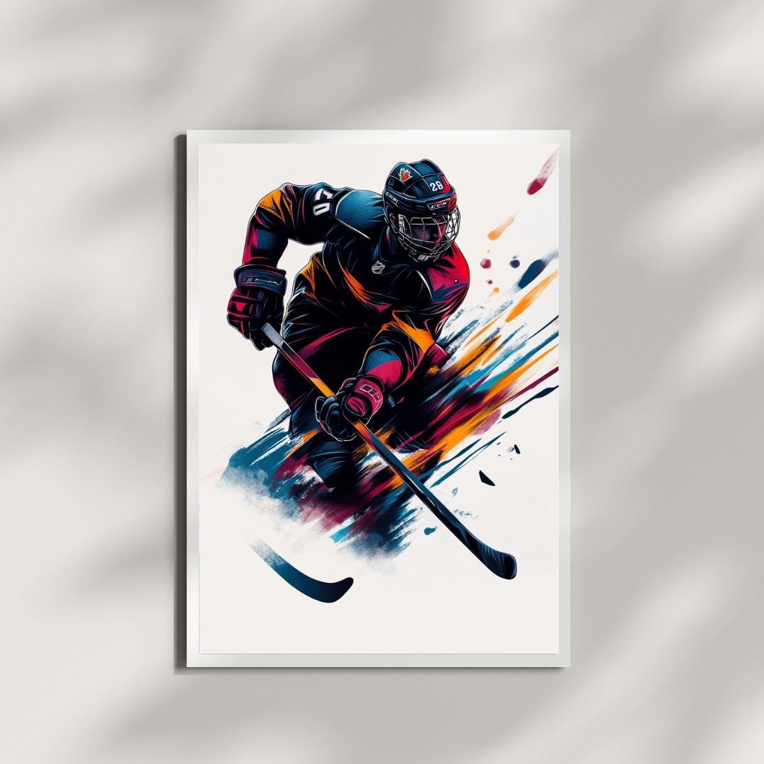 Hockey Poster, Hockey Player, NHL Poster, Sport Poster, Hockey Art ...