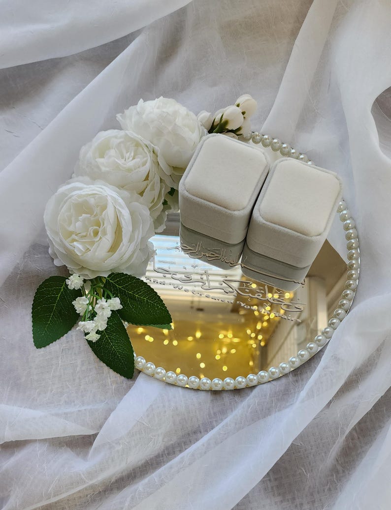 Customized Ring Plate Tray | Nikkah Ring Tray | Wedding Ring Tray - Etsy