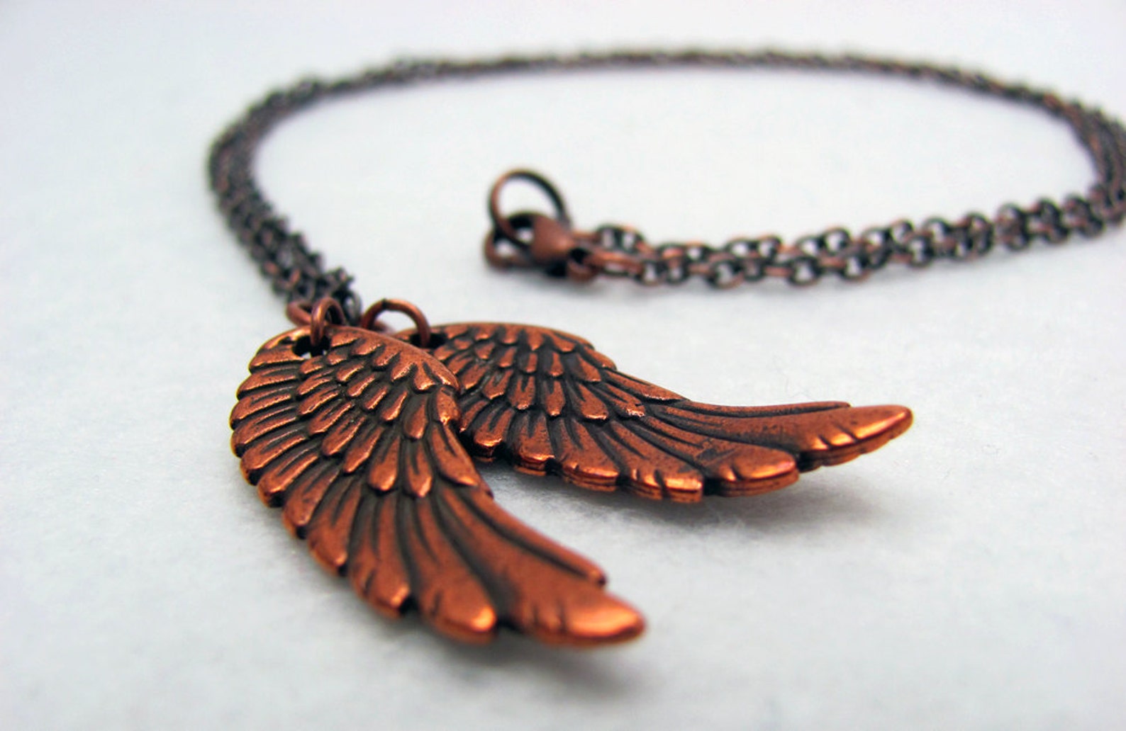 Copper Wings Necklace of Angel Wings Eagle Wings Bird Wings - Etsy