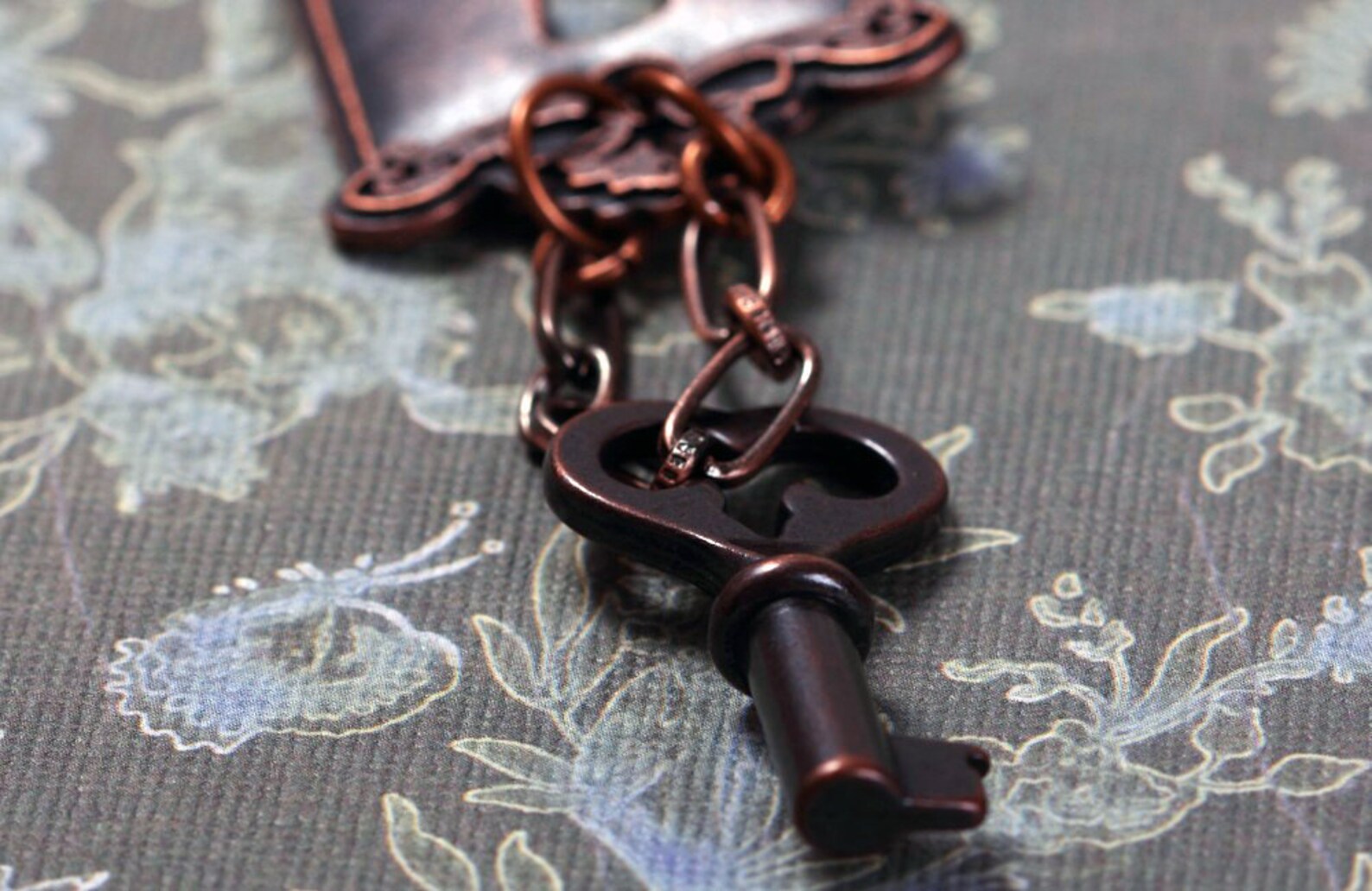 Warehouse 13 Inspired Key and Lock Necklace in Antique Copper - Key ...