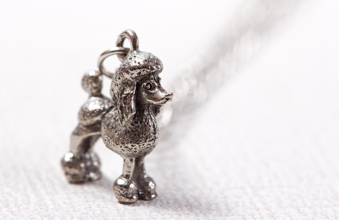 Silver Poodle Necklace - Silver Poodle Pendant, Silver Poodle Charm ...
