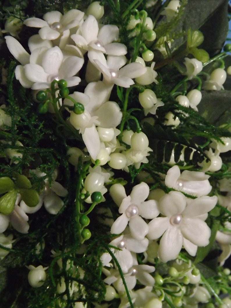 Teardrop Cascading Bouquet Lily of the Valley Stephanotis - Etsy