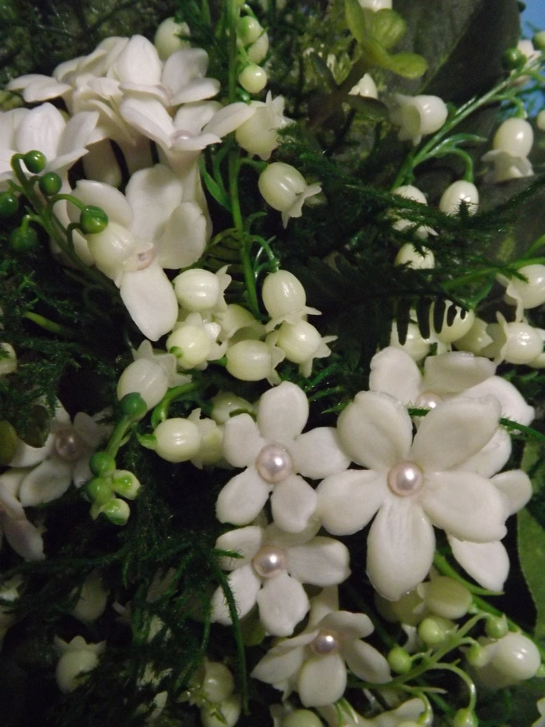 Teardrop Cascading Bouquet Lily of the Valley Stephanotis - Etsy