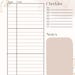 Daily Planner Floral Beige Calendar Canva Printable - Etsy