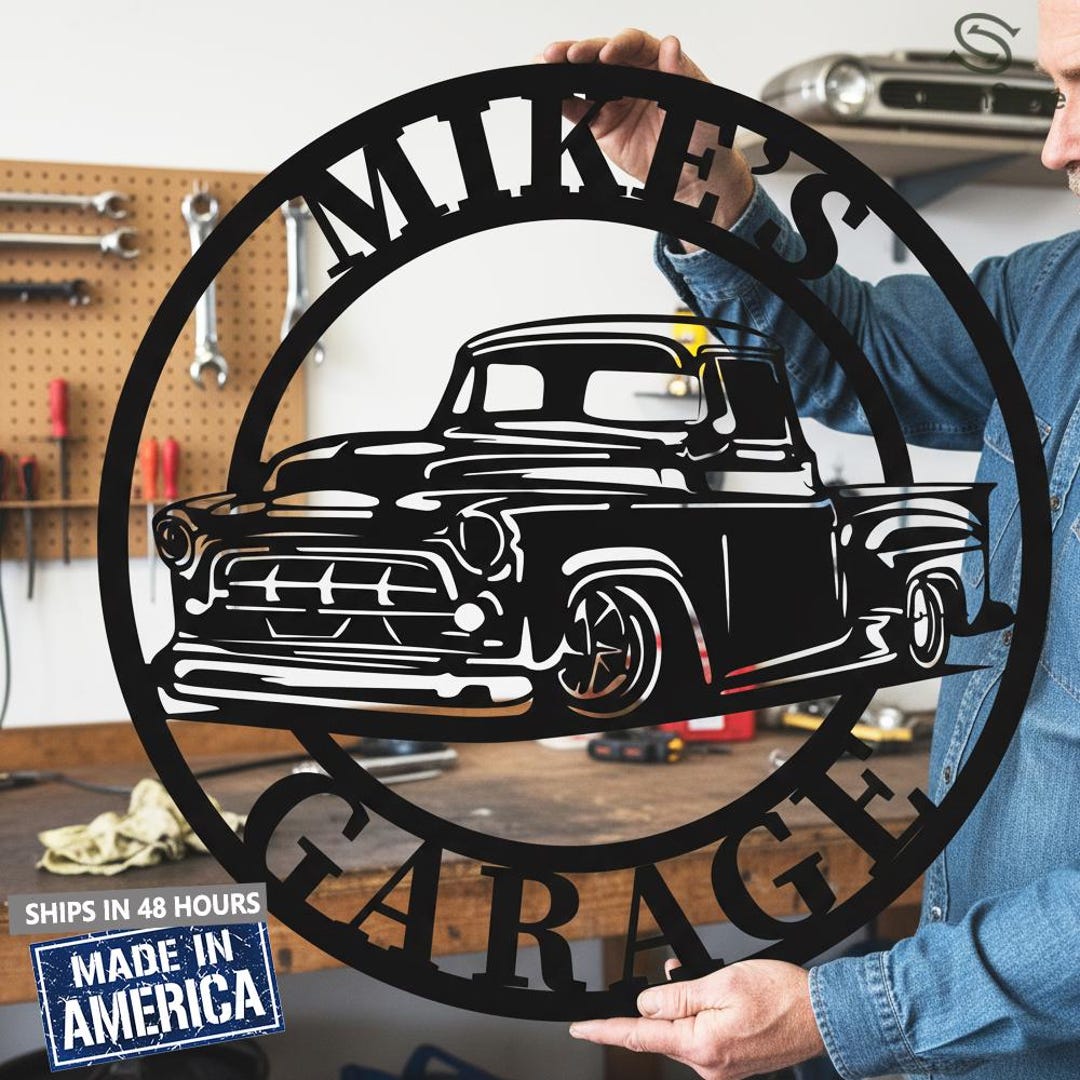 Custom 1950s Chevy Pickup Plaque,retro Style Chevy Truck Sign,classic ...