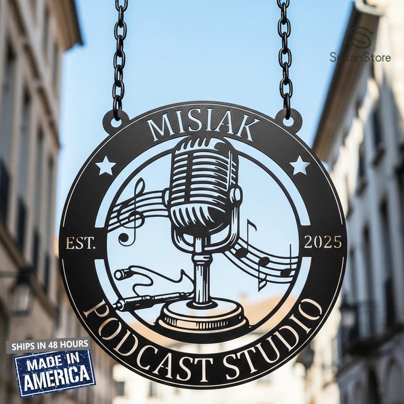 Custom Podcast Sign - Etsy