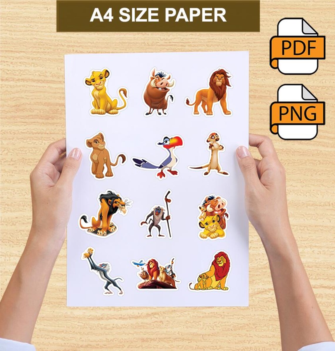 Lion King Simba Cupcake Toppers Digital Download, Lion King Giveaways ...