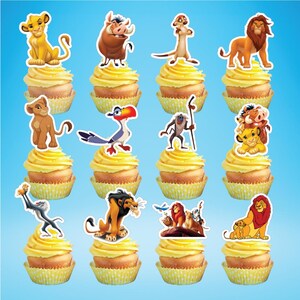 Lion King Simba Cupcake Toppers Digital Download, Lion King Giveaways ...