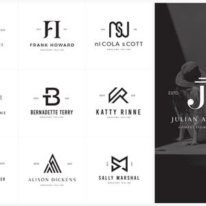 Customize Logo Monogram, Business Name Logo, Initials Logo ...
