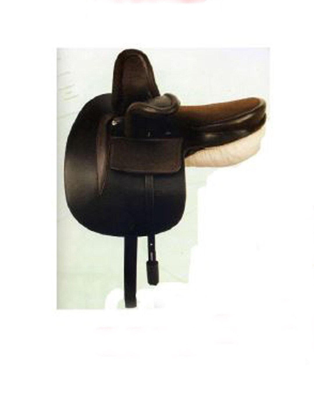 Black Leather Saddle, Close Contact Jump Spanish Saddle Genuine Calf ...