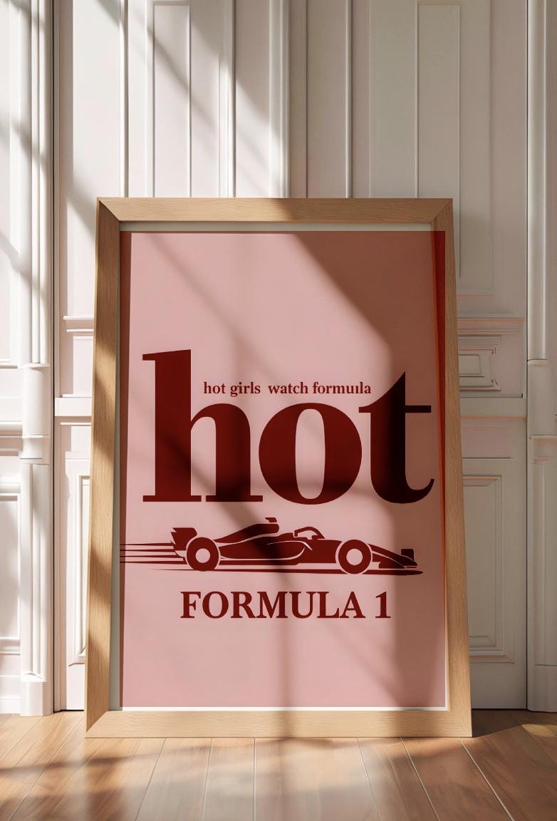 Hot Girls Watch Formula 1 - Digital Poster, Ready for Download - Etsy