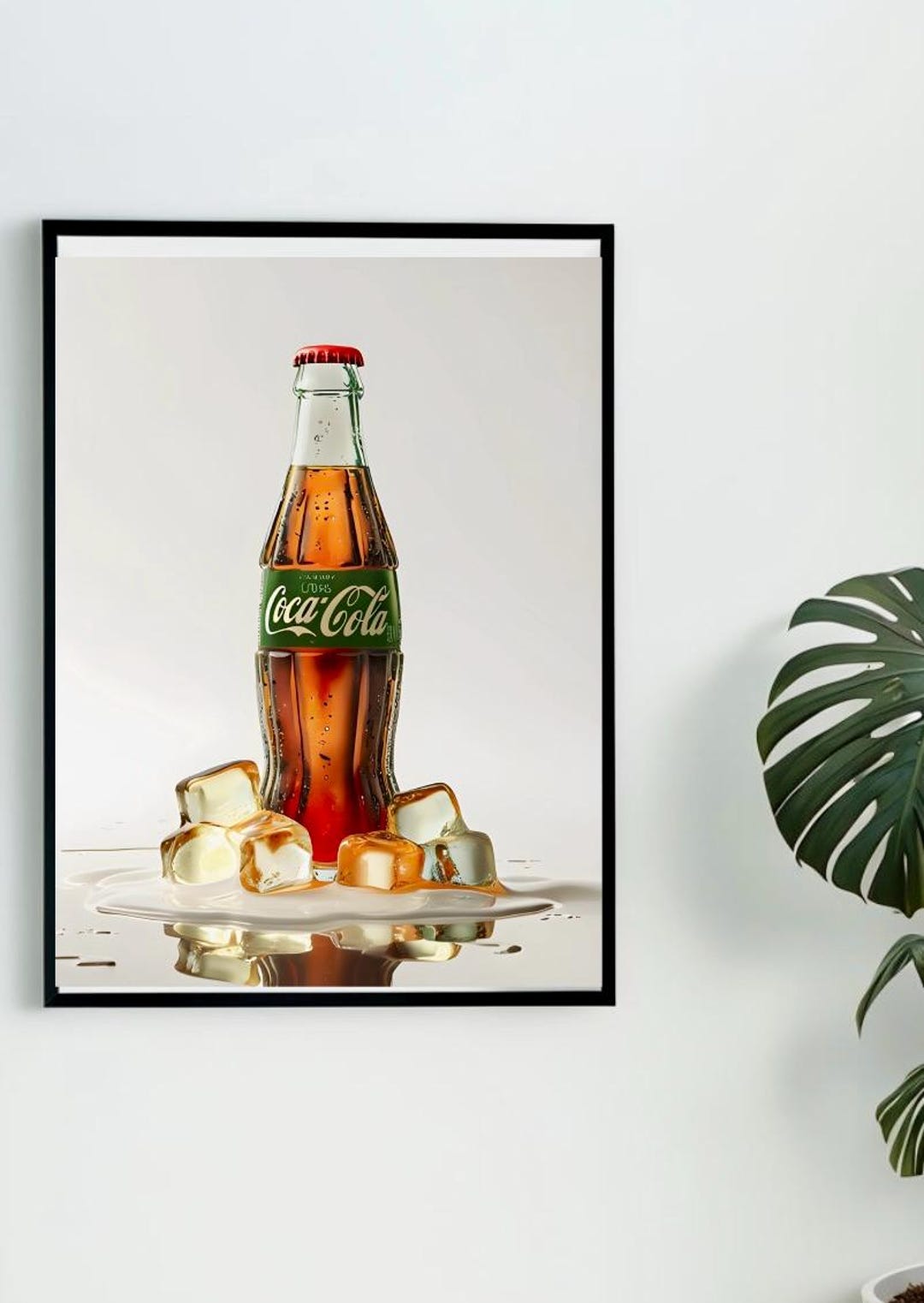 Coca Cola Melted Cold Ice Surrounding on the Floor Poster Wall Art . - Etsy