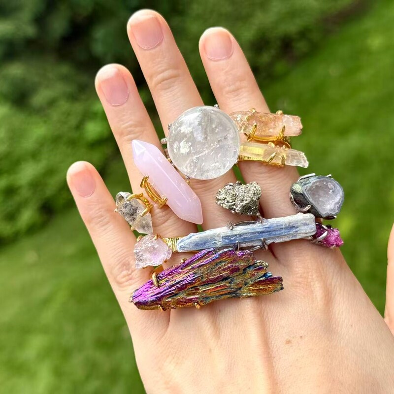 Crystal Rings - Etsy