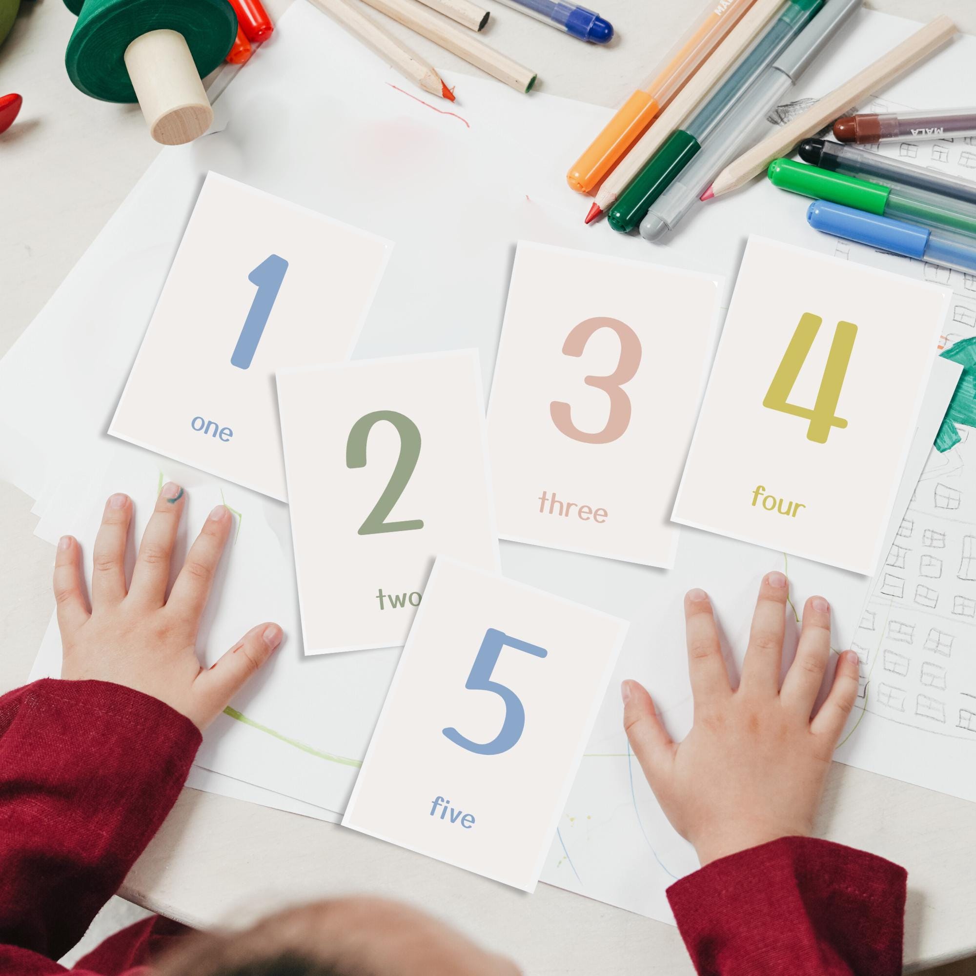 Number Flashcards Preschool Number Cards 1-20 Homeschool Printable ...