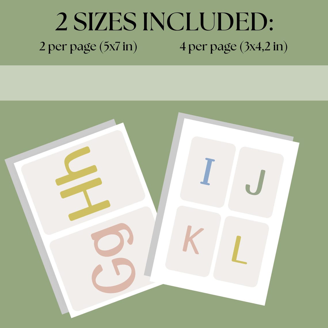 Alphabet Flashcards - Minimalist ABC Learning Cards, Homeschool ...