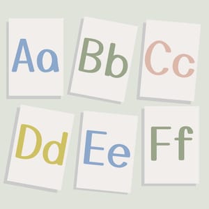 Alphabet Flashcards - Minimalist ABC Learning Cards, Homeschool ...