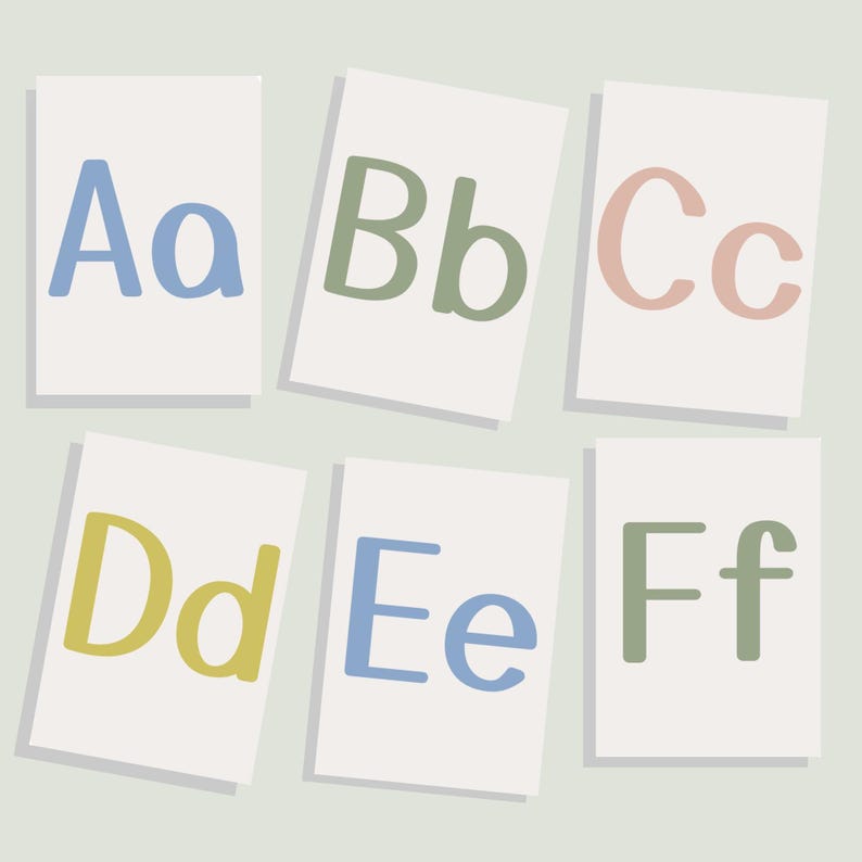 ABC Flashcards for Toddlers Printable Alphabet Learning Cards A to Z ...