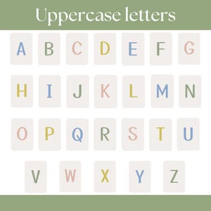 Alphabet Flashcards - Minimalist ABC Learning Cards, Homeschool ...