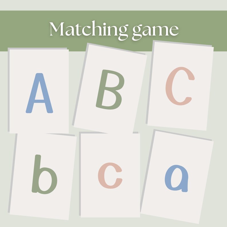 Alphabet Flashcards - Minimalist ABC Learning Cards, Homeschool ...