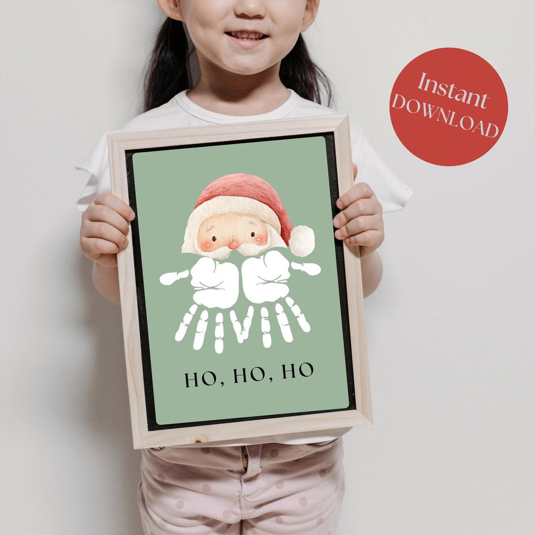Santa Handprint Art - DIY Christmas Gift (digital Download) - Etsy