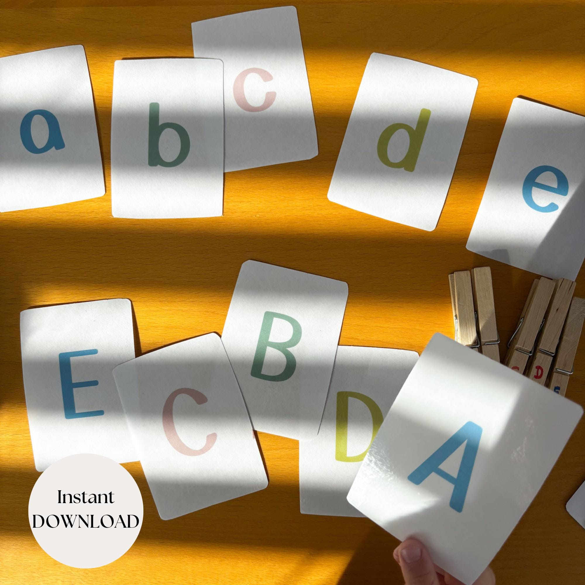 Alphabet Flashcards - Minimalist ABC Learning Cards, Homeschool ...