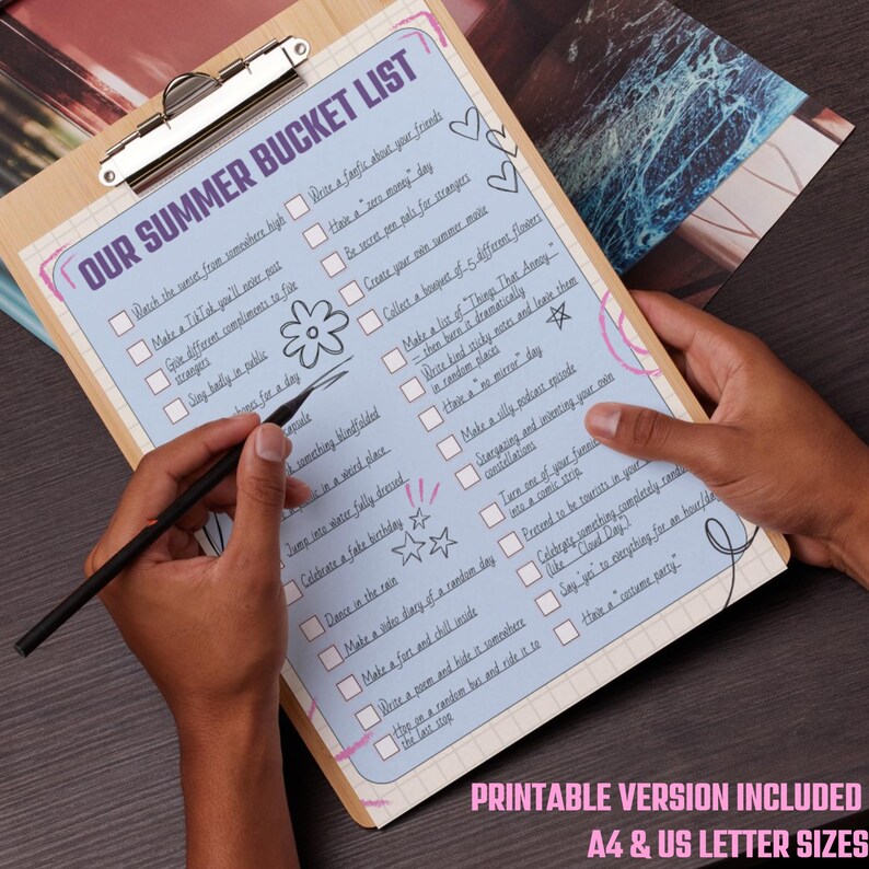 Interactive Summer Challenge Memory Book – Printable Journal & Notepad ...