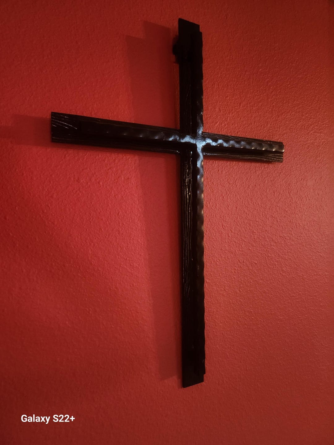Custom Steel Cross. Made From Wood Grain Embossed Flat Stock and ...