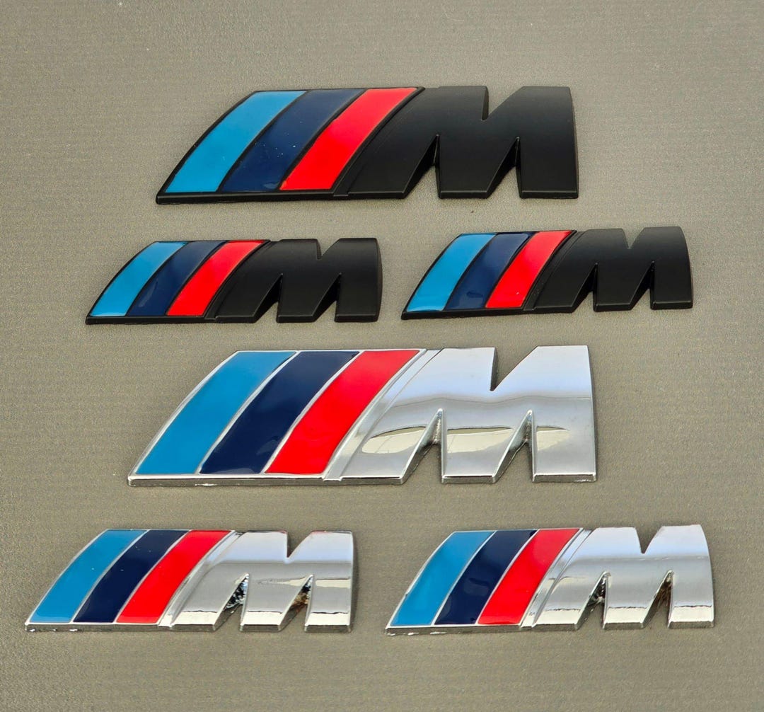 BMW M Logo Badge for Boot and Side Rails Chrome Matt Black - Etsy