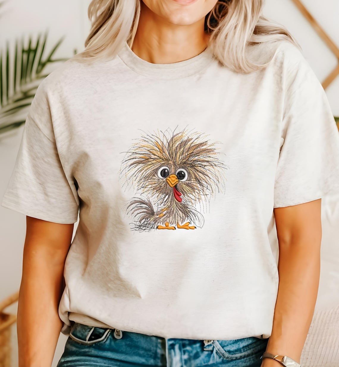 Quirky Crazy Bird Embroidery Pattern,silly Bird Machine Embroidery File ...