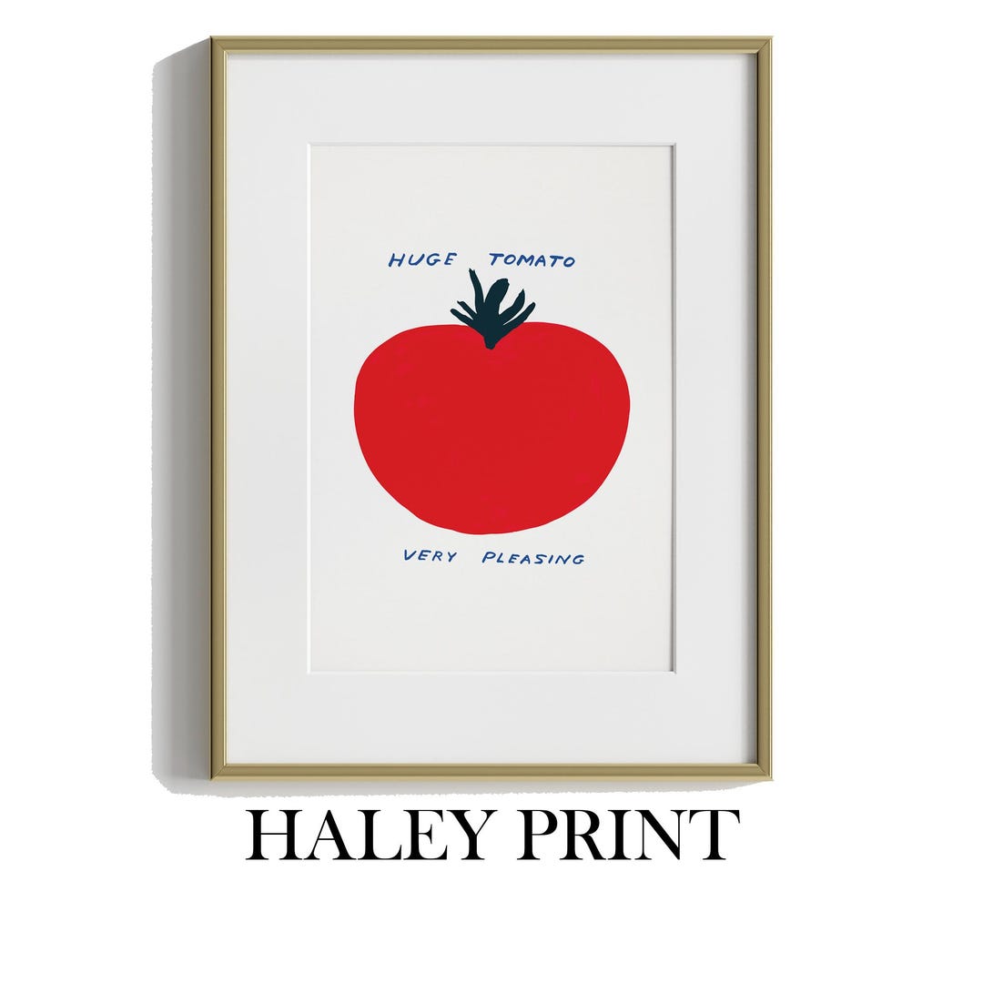 David Shrigley - Huge Tomato, Quirky Wall Art, Pop Art Decor, Funny ...