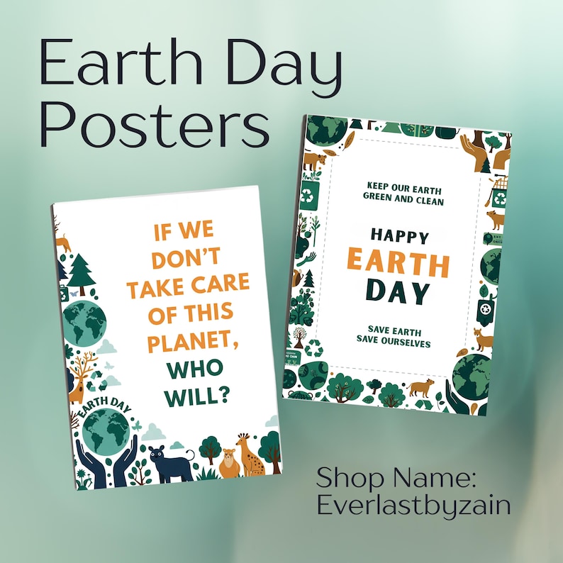 4 Earth Day Posters for Classroom Decor – Printable Bulletin Board Set ...