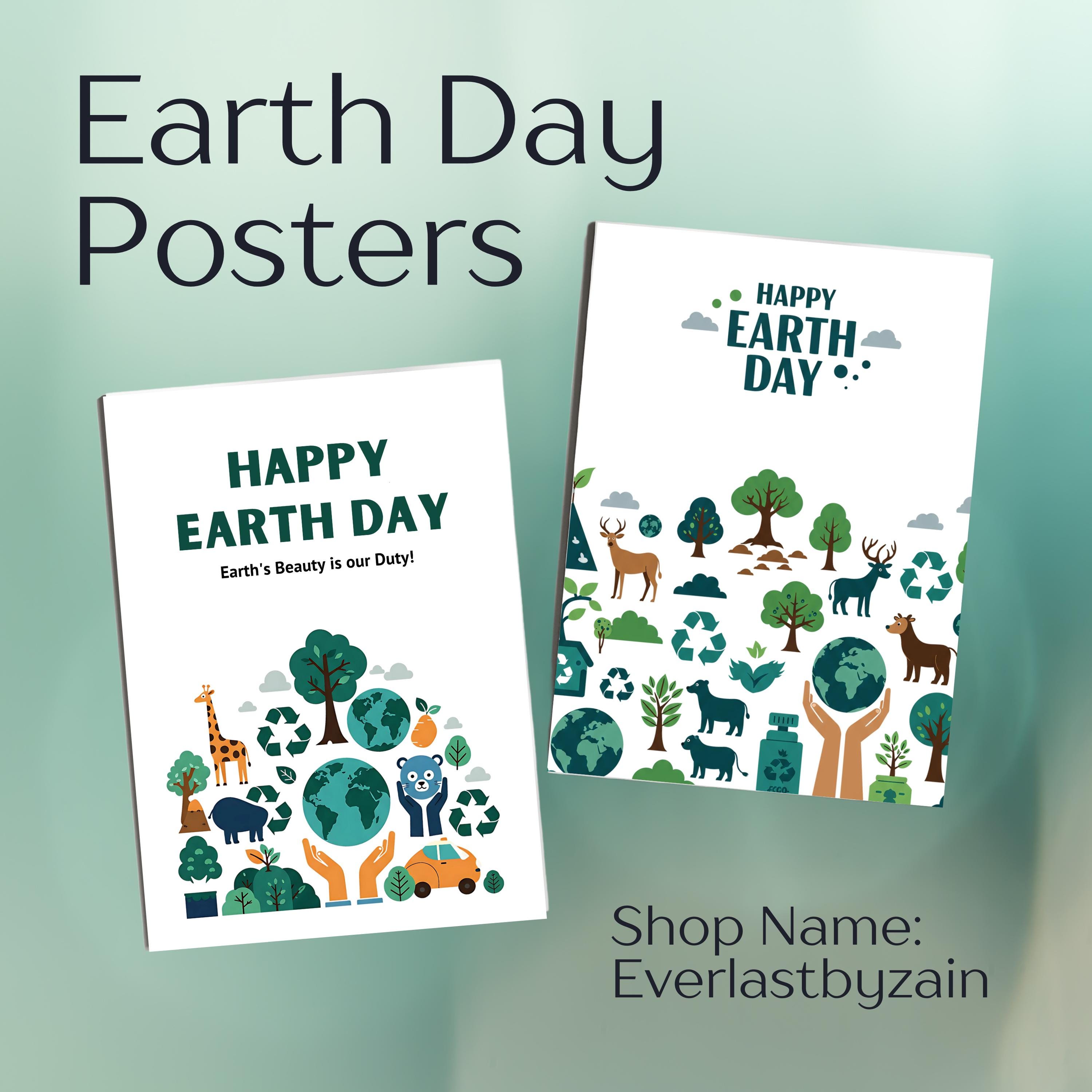 4 Earth Day Posters for Classroom Decor – Printable Bulletin Board Set ...