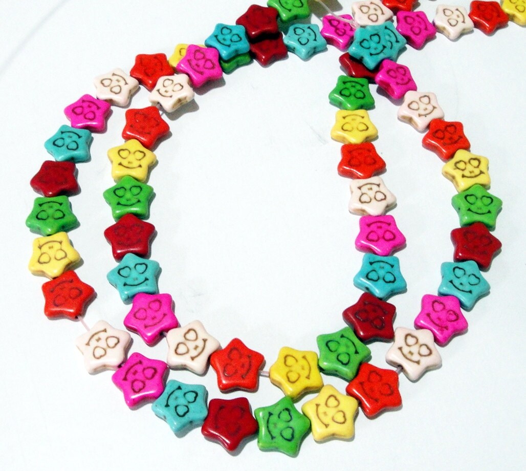 Smiley Beads Smiley Face Beads Multi Colored Smiling Face | Etsy