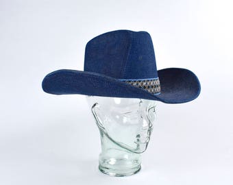Denim cowboy hat | Etsy