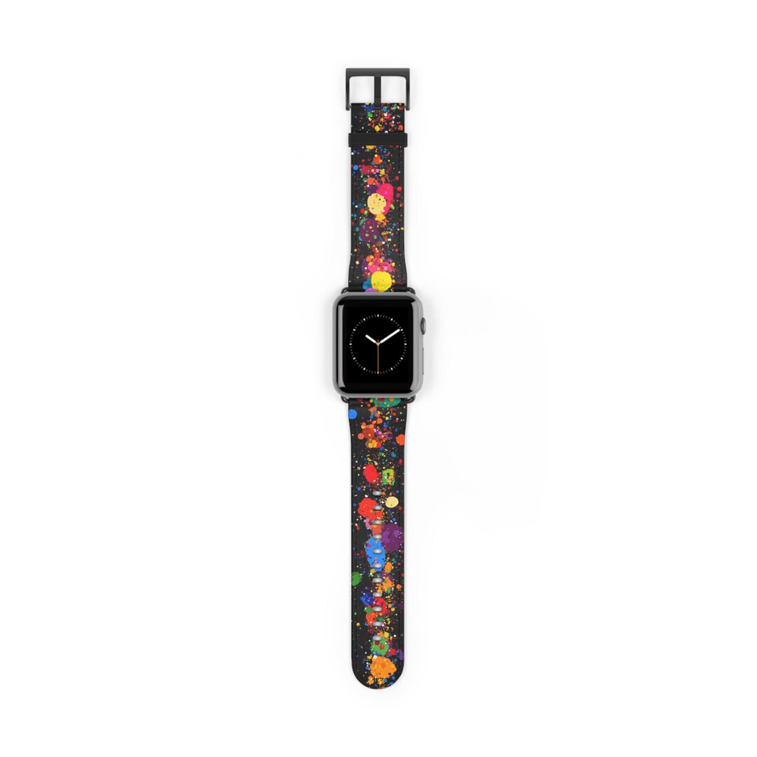 Bold Paint Splatter Watch Band - Vibrant Artistic Smartwatch Strap for ...
