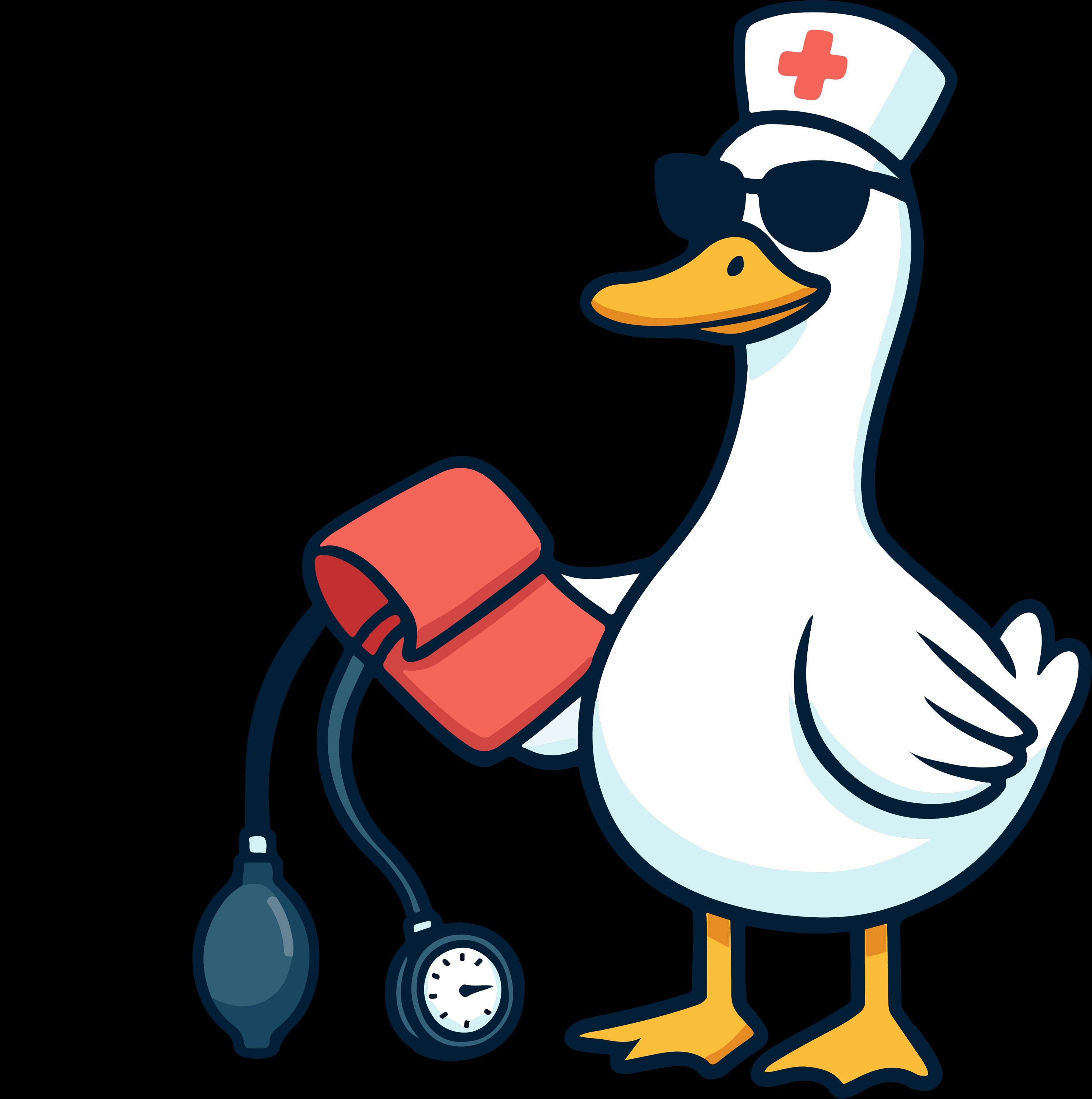 Funny Duck Nurse PNG: Medical Animal Clipart (digital Download for ...