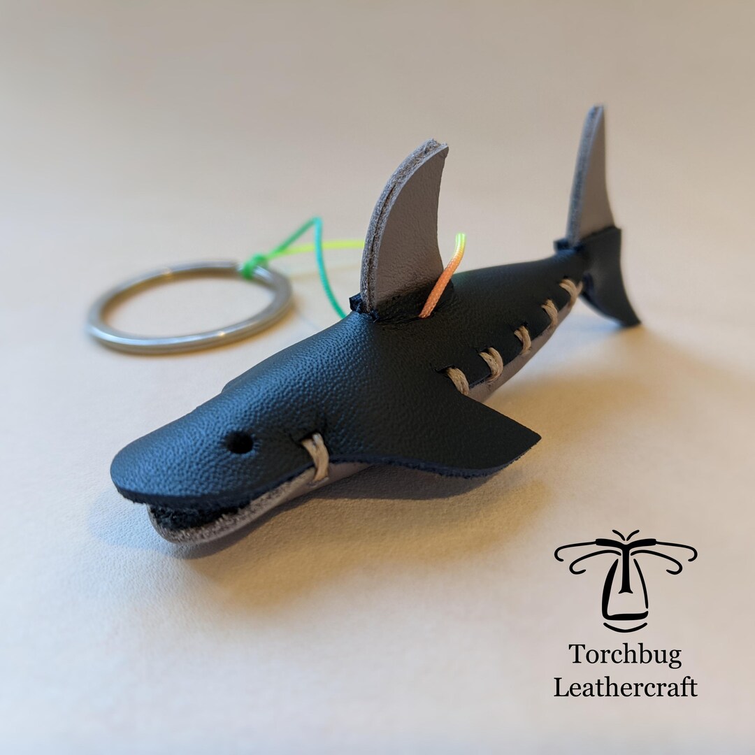 Leather Shark Key Chain, Handmade Unique Key Ring Charm - Etsy UK