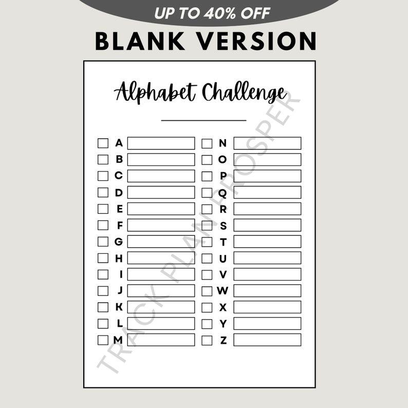 Alphabet Challenge Game - Sentence Completion Activity - A-Z Letter ...
