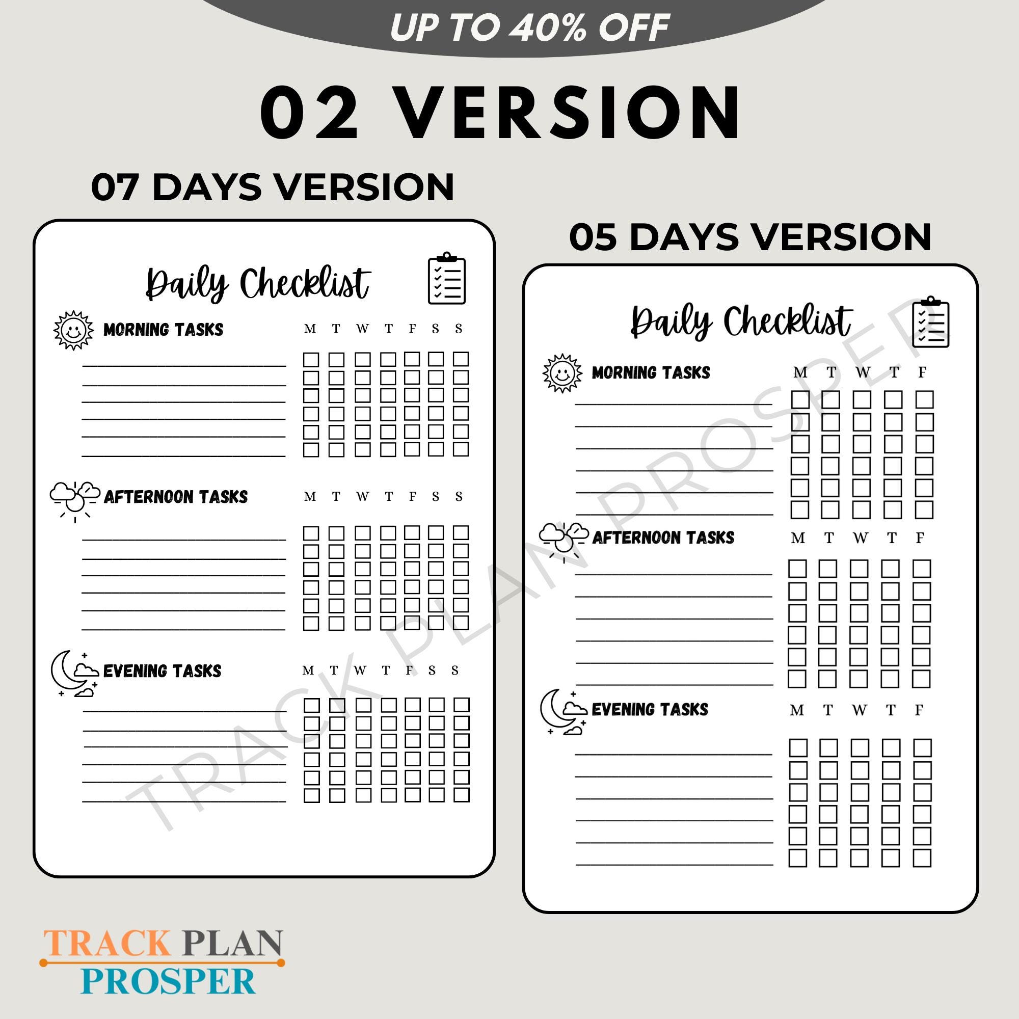 Kids Daily Checklist Printable | Morning & Evening Routine Chart ...