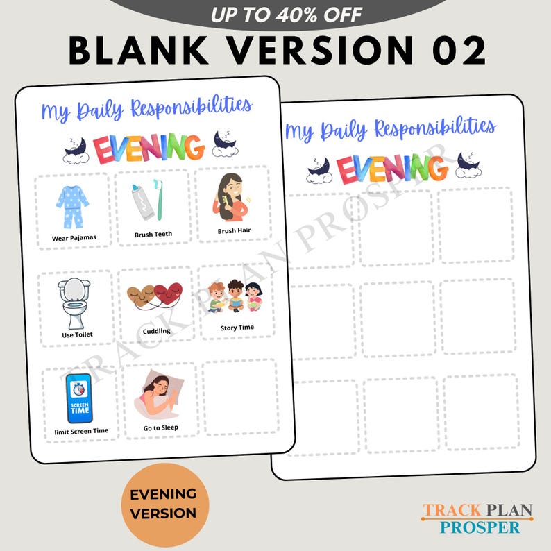 Kids Daily Responsibilities Chart - Printable Chore Chart Kids ...