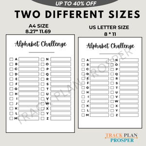 Alphabet Challenge Game - Sentence Completion Activity - A-Z Letter ...